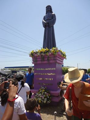 Develan imagen de Jesús del Rescate en Rotonda de Rivas - La Nueva Radio YA