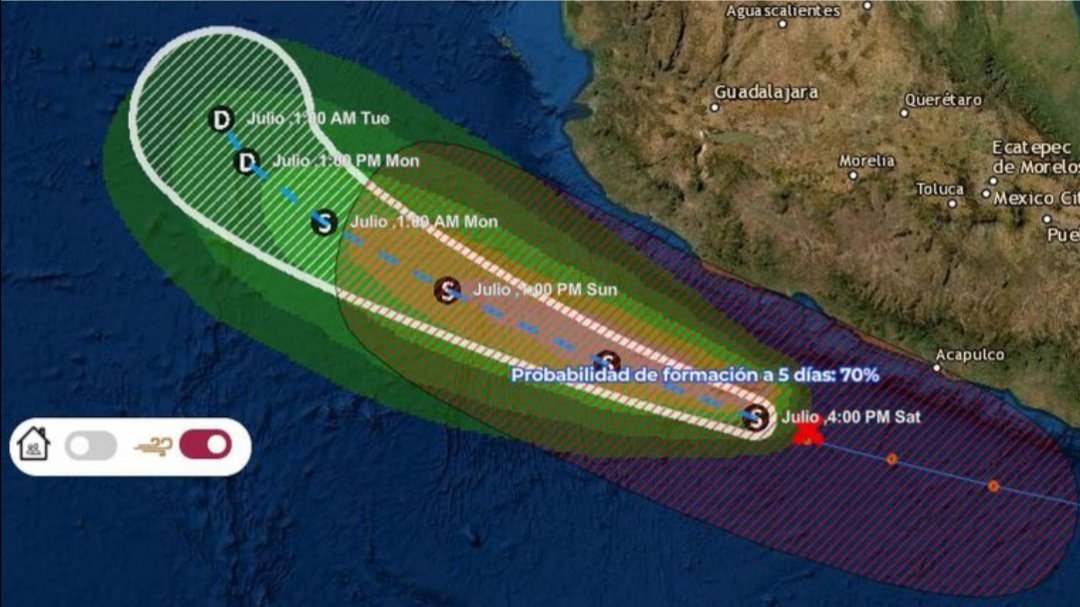 Se forma tormenta tropical Julio cerca de México - La Nueva Radio YA