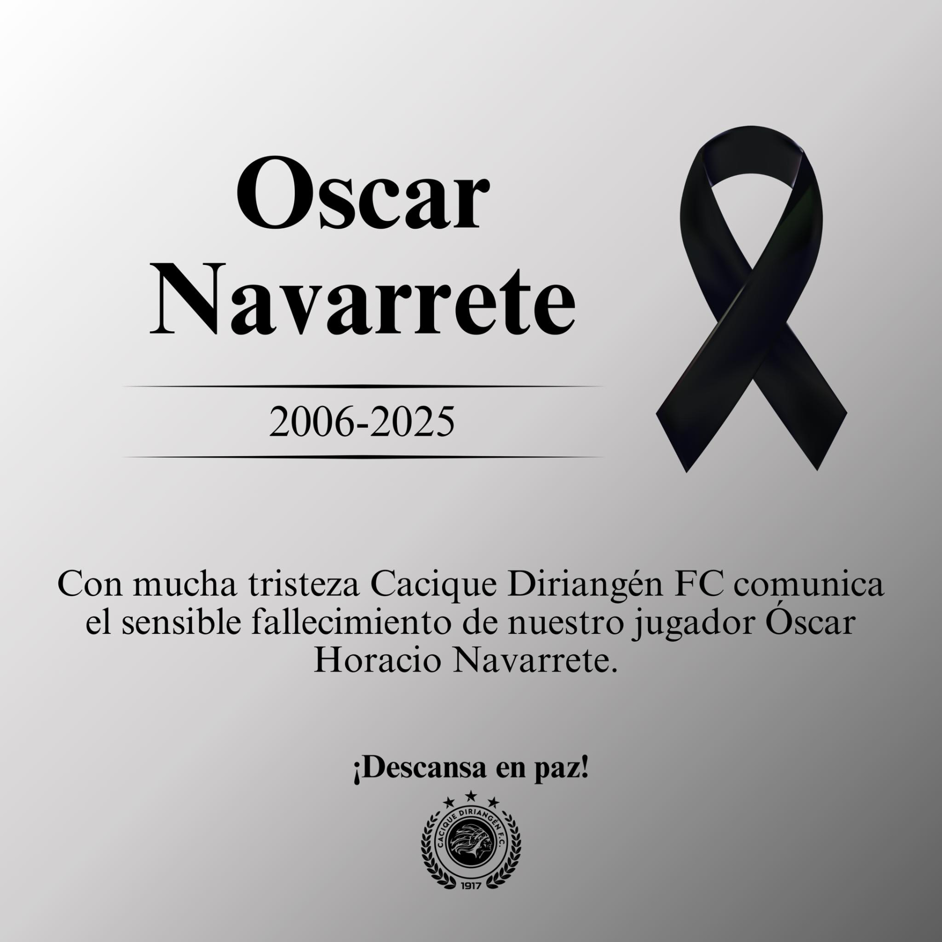 Fallece Oscar Navarrete miembro del club de fútbol Diriangén - La Nueva ...